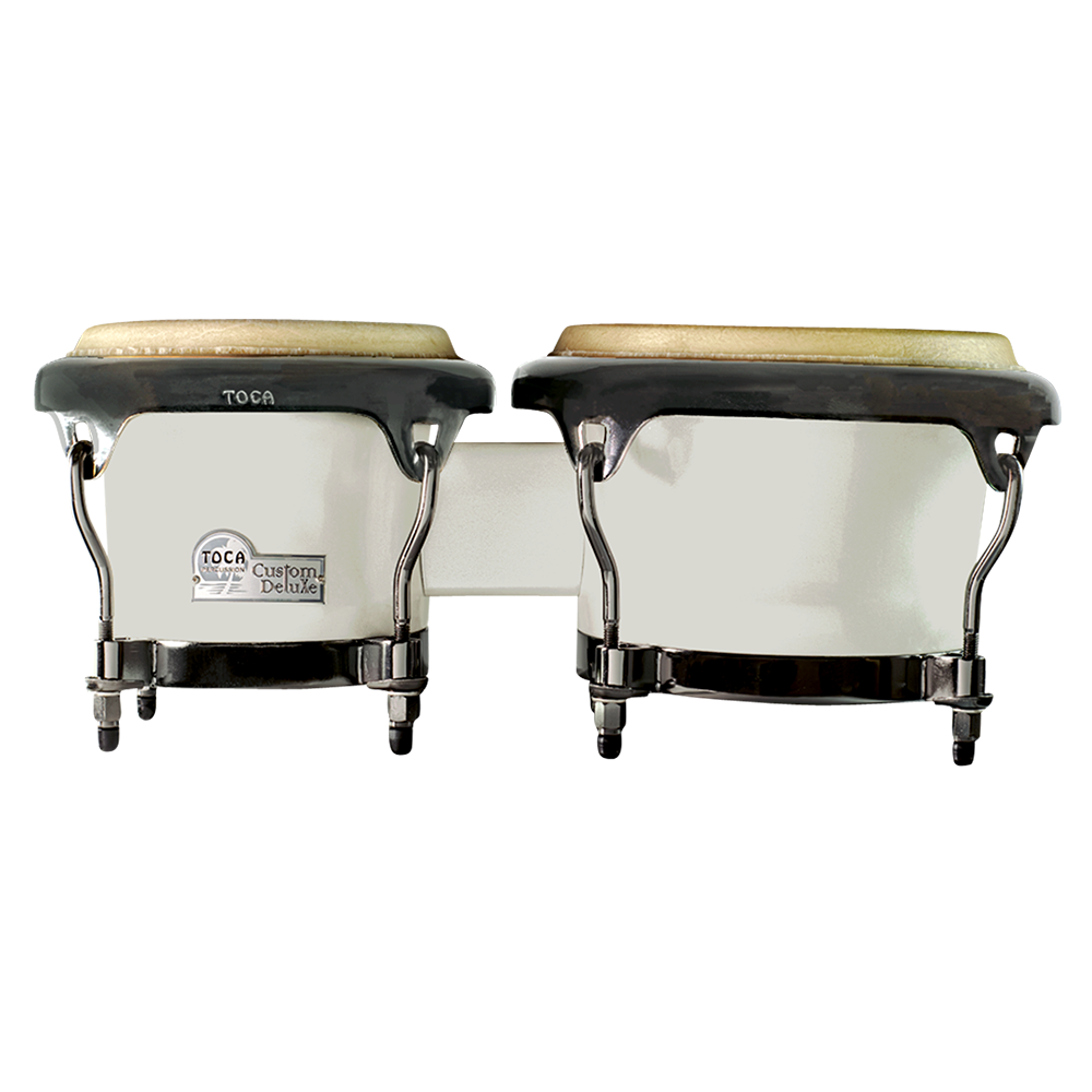 Custom Deluxe Fiberglass Bongos - Margarita Blanca – TOCA Percussion