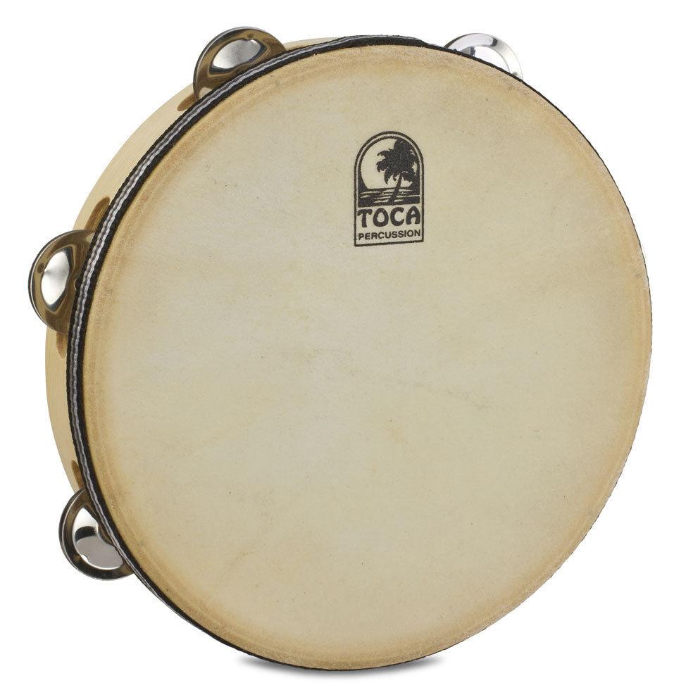 Toca Wood Tambourine, 9" Single Row with head – TOCA Percussion