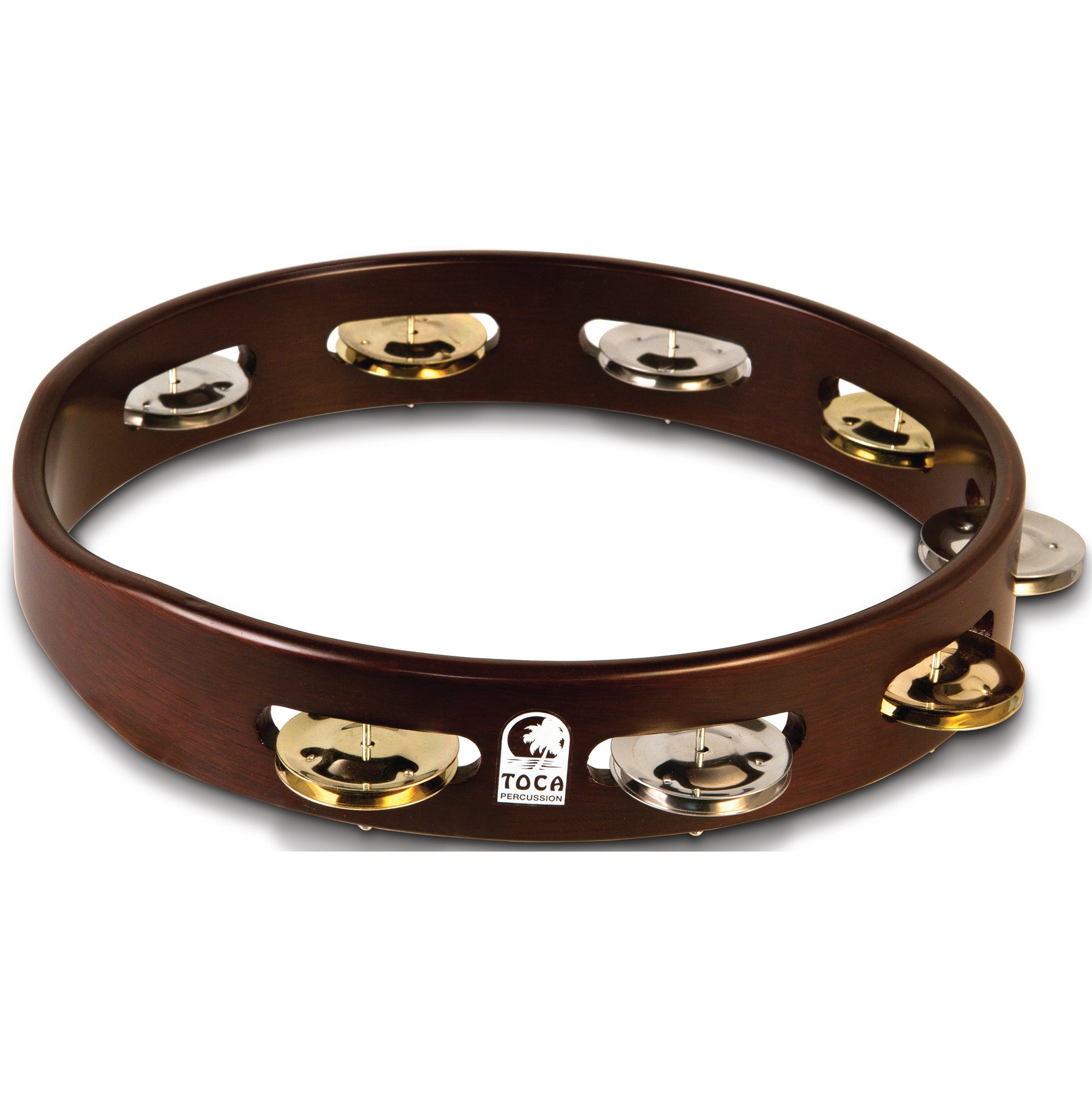 Toca Acacia Wood Tambourine, 10" Single Row – TOCA Percussion